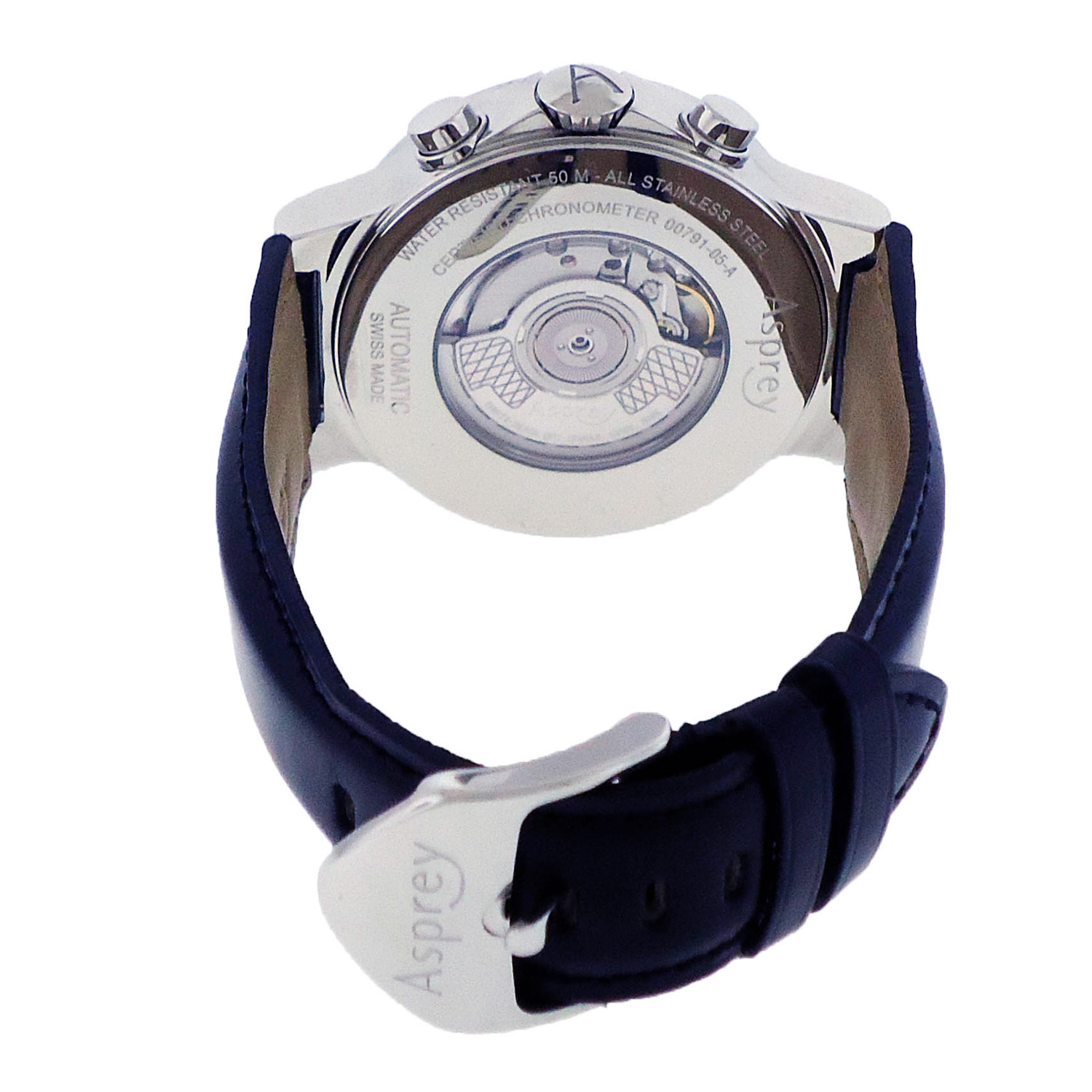 No.8 Chronograph // Black Calendar Automatic - Asprey of London - Touch ...