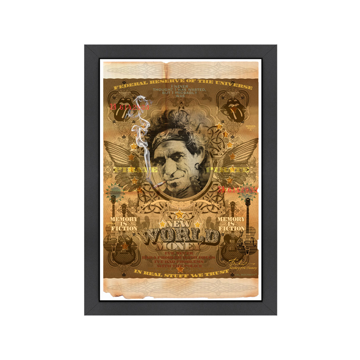 Keith Richards // Framed - New World Money - Touch of Modern