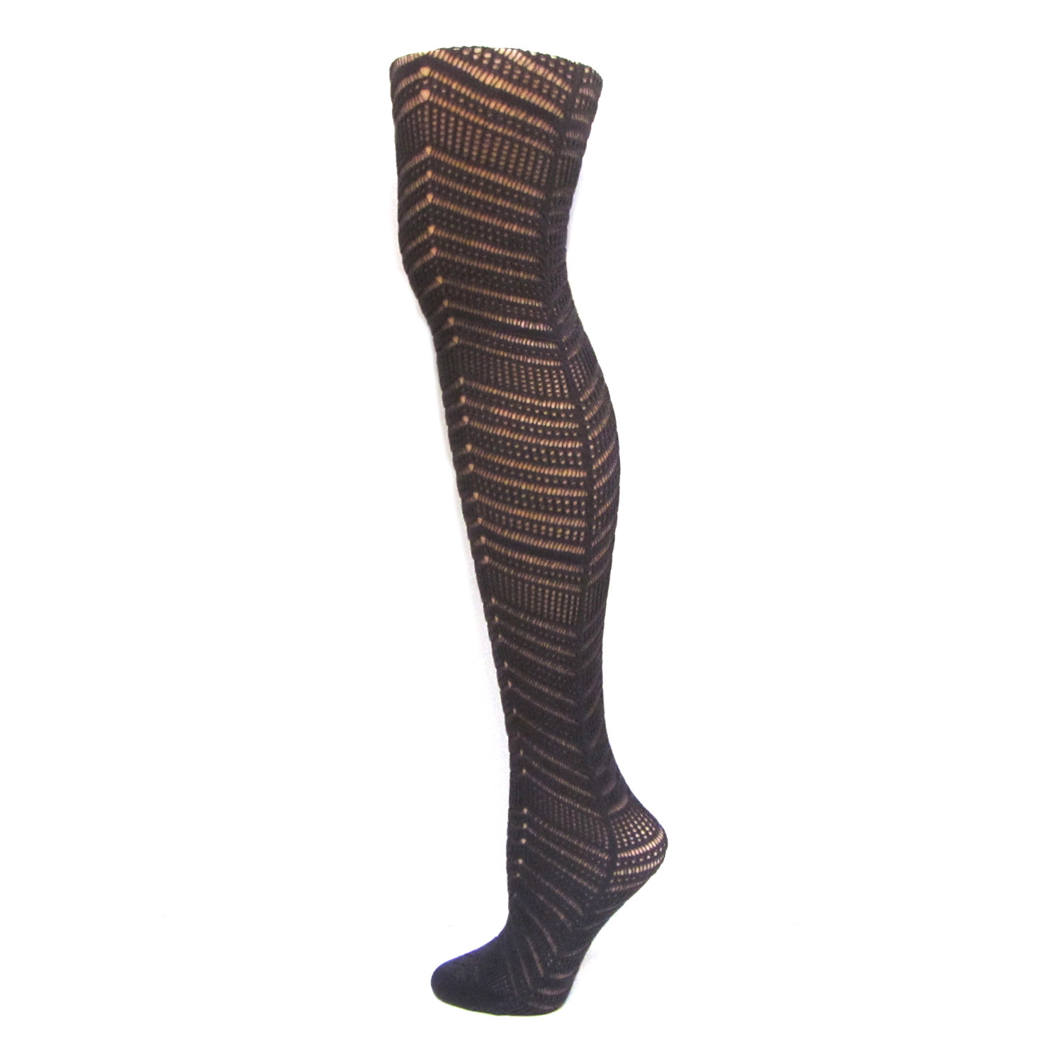 Chevron Openwork Tight // After Dark (Small) - Lemon Legwear - Touch of ...
