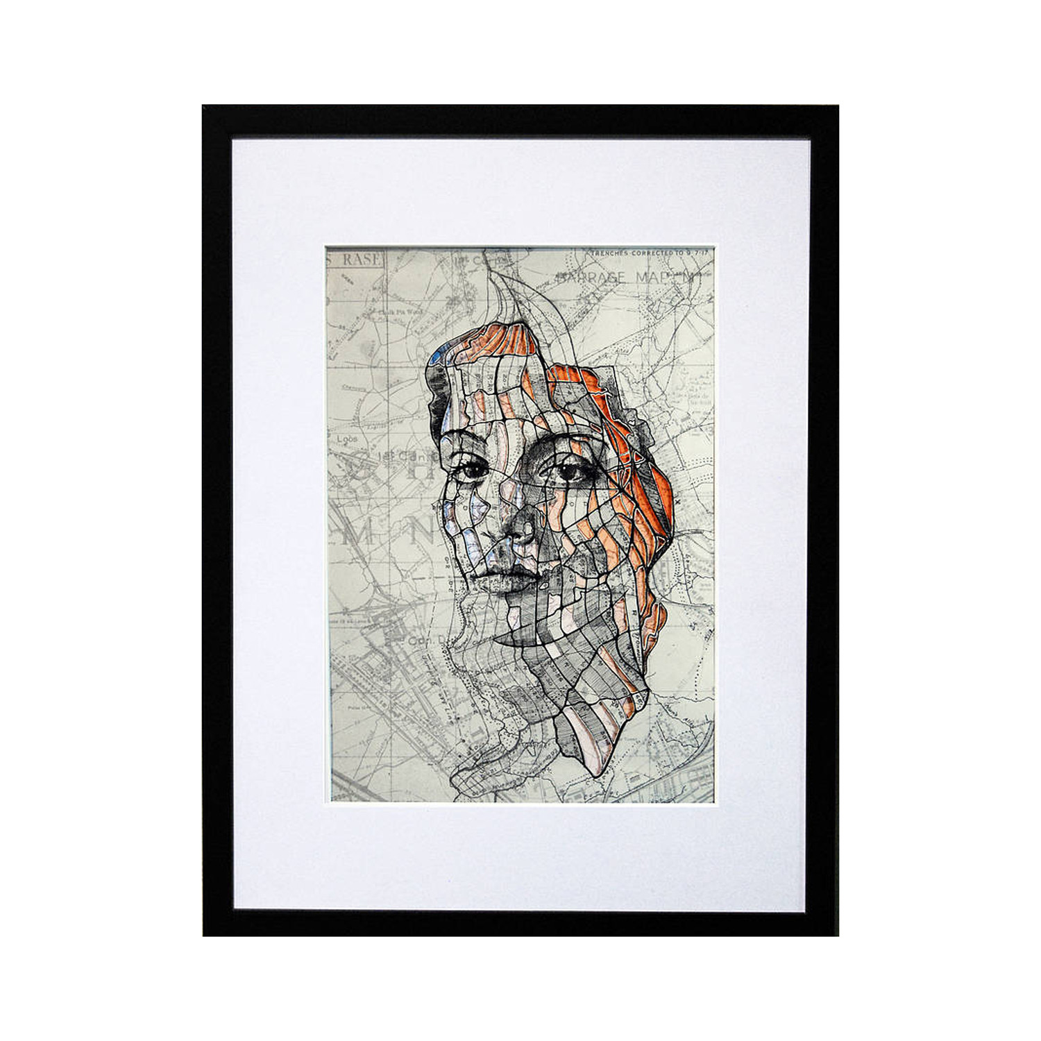 Western Front Cutout Part I // Map Portrait, Limited Print - Ed ...