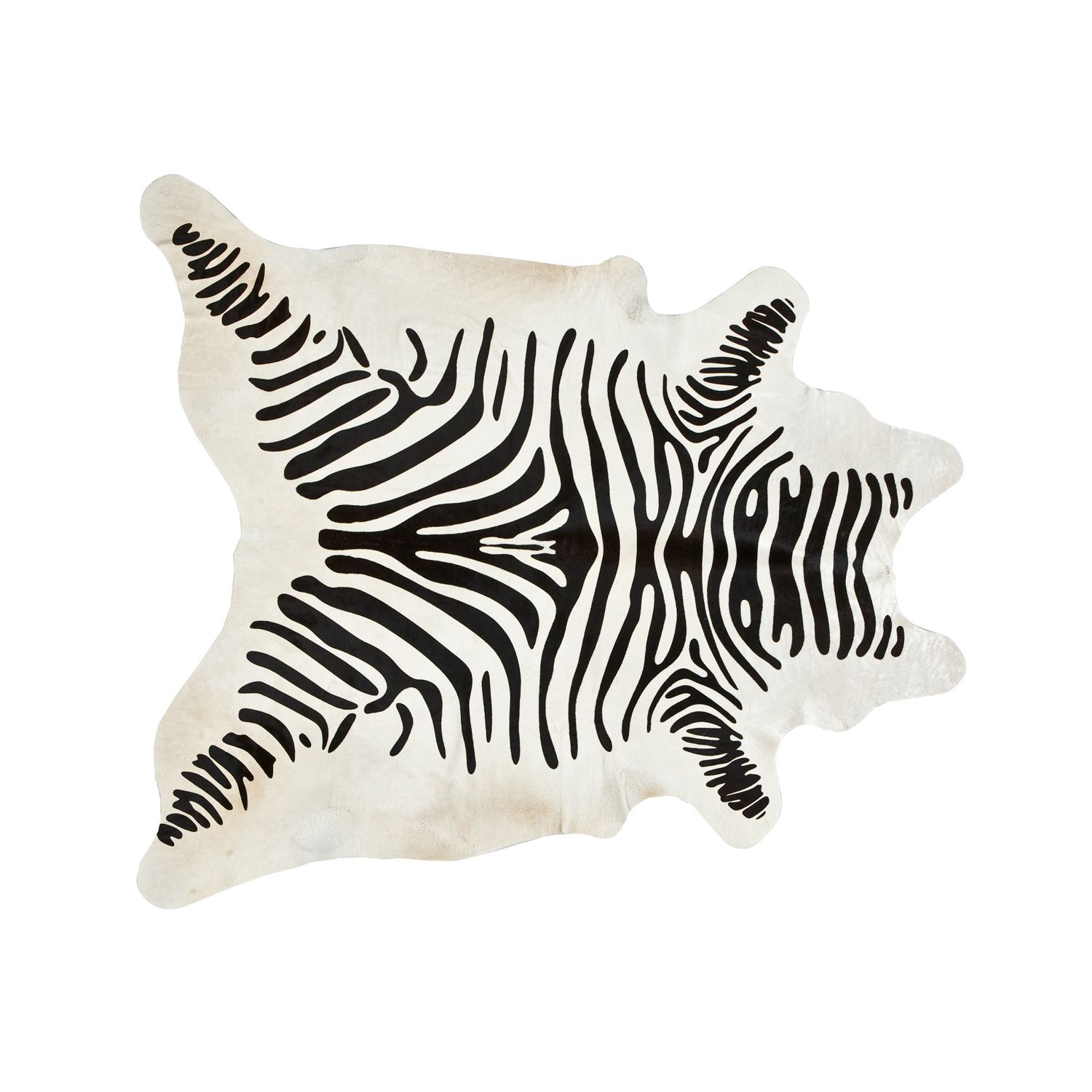 Stenciled Cowhide // Zebra on White - Saddleman's of Santa Fe - Touch ...