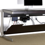 Sequel // Desk with Back Panel (Natural Stained Cherry) - BDI Office ...