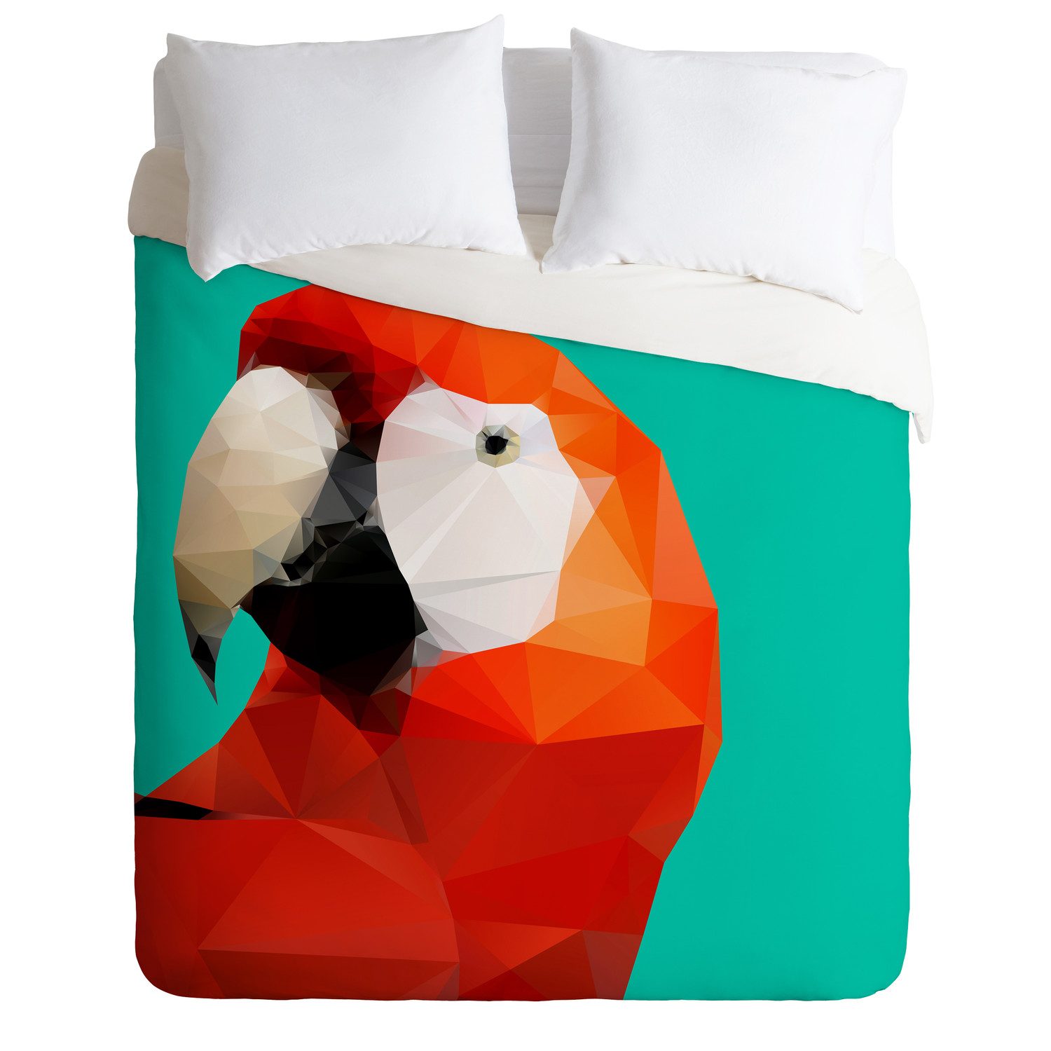 Three Of The Possessed Parrot Red // Duvet Cover (Twin) - DENY Designs ...