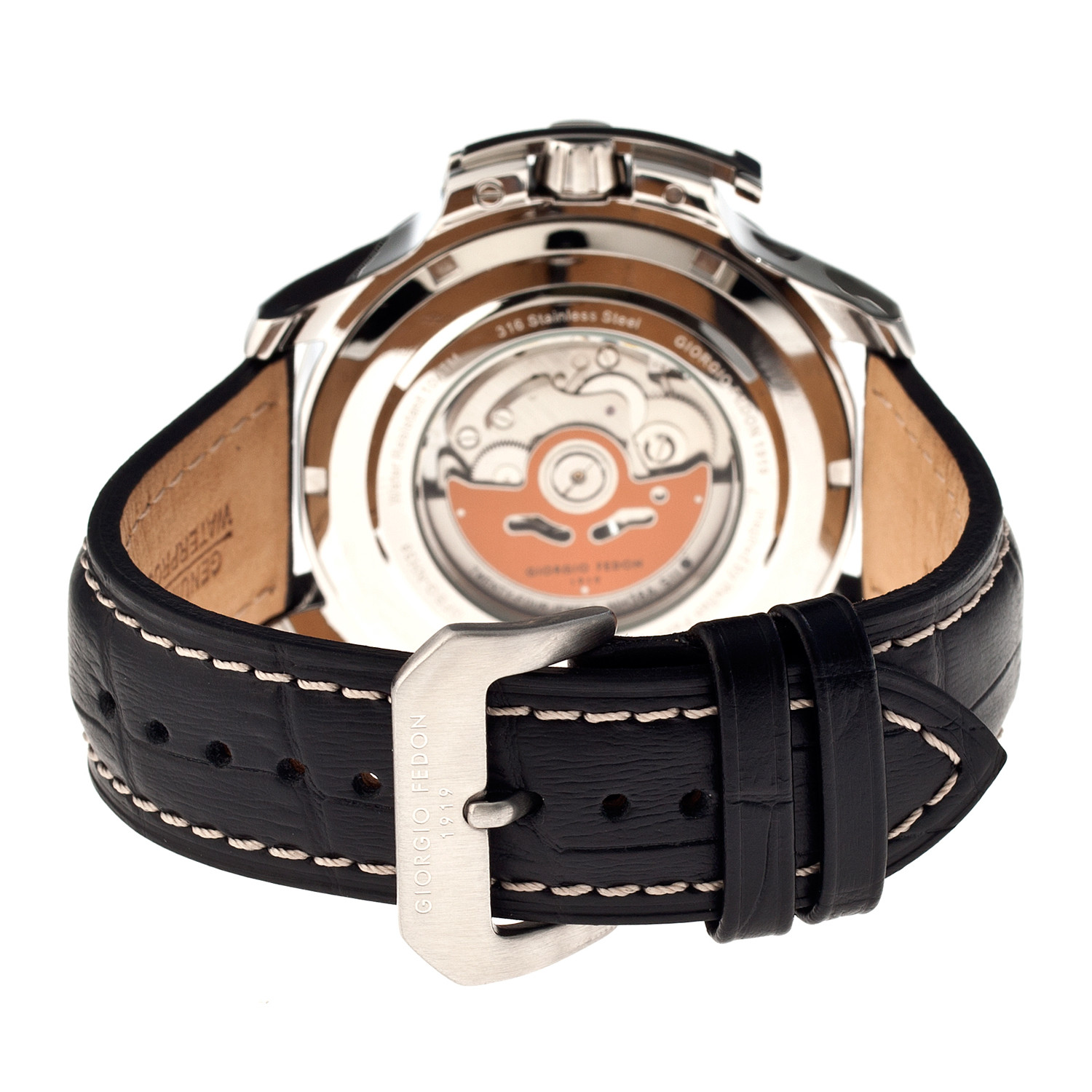 Timeless IV Automatic Leather-Strap Watch // GIOGFBG001 - Giorgio Fedon ...