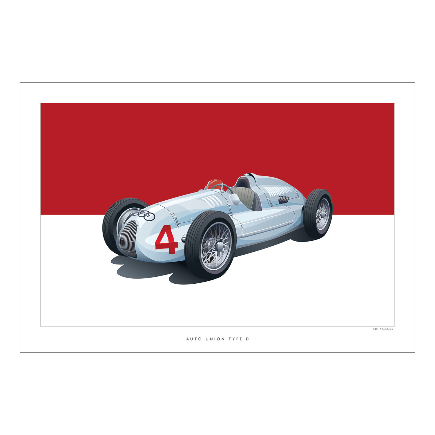 Auto Union Type D Art Print - ScheningCreative - Touch of Modern