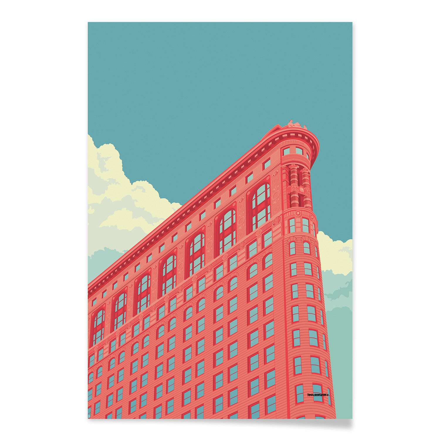 Flatiron Building 2 (16"L x 20"H // Framed Print) - Remko Heemskerk ...