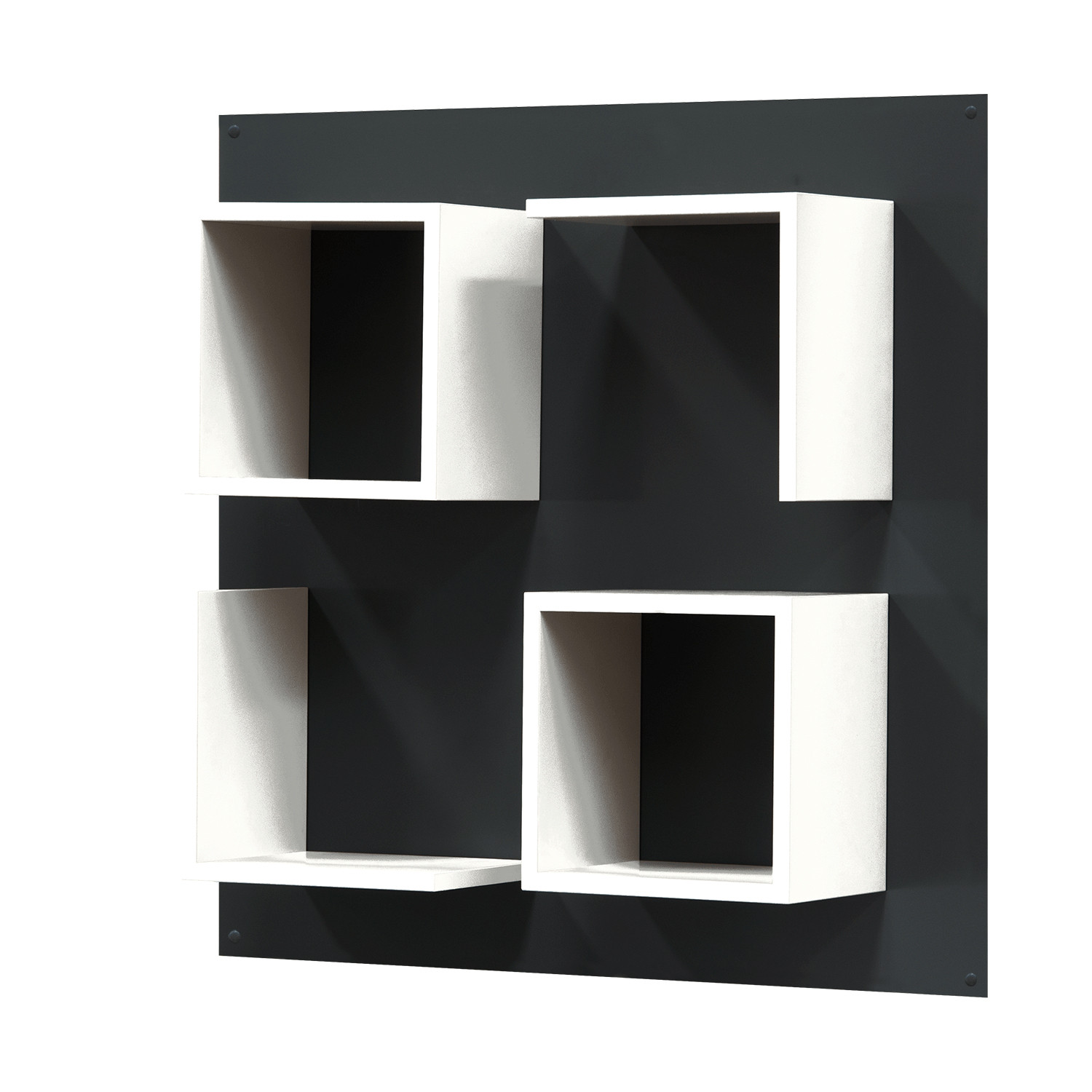 Magnetika Ellequadro Bookcase // Traffic Grey + White - Ronda Design ...