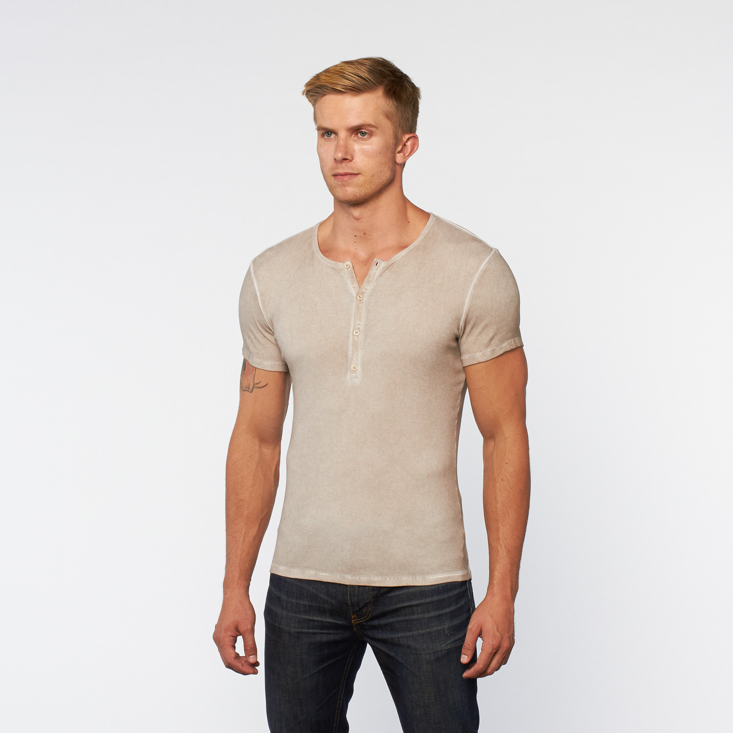 Cold-Dye Denim Shirt // Brown (S) - ABOUT - Touch of Modern