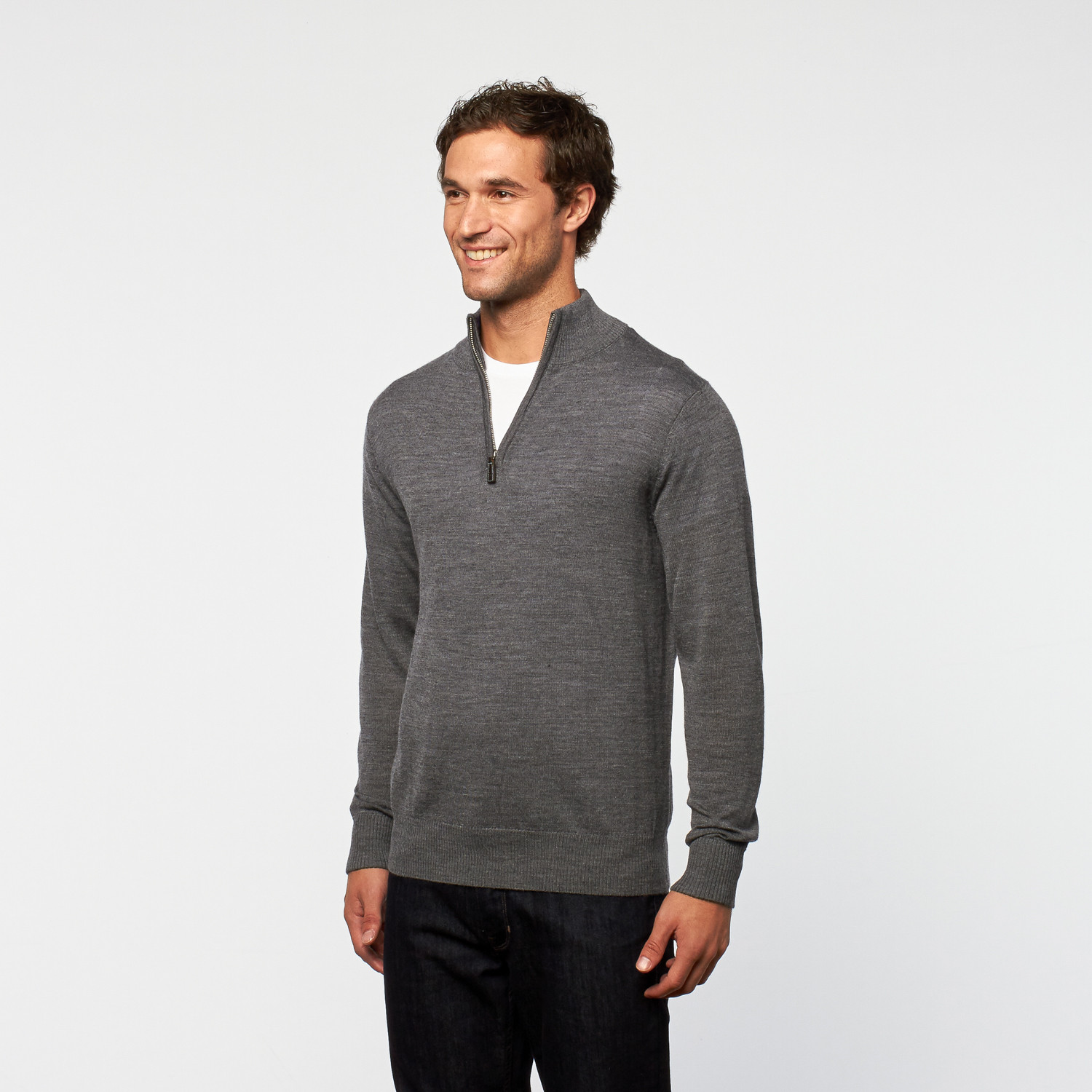 Quarterzip Sweater // Heather Grey (S) - Tailorbyrd - Touch of Modern