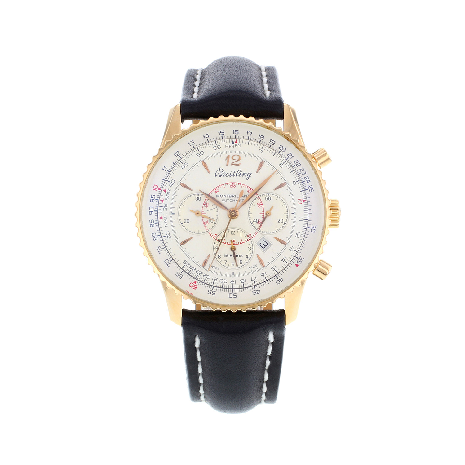 Breitling Montbrillant Automatic // H41330 // Pre-Owned - Watch ...