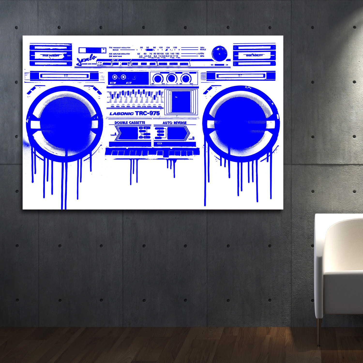 Melting Boombox // Blue (24"W x 16"L x 1.5"D) - Crush Collective ...