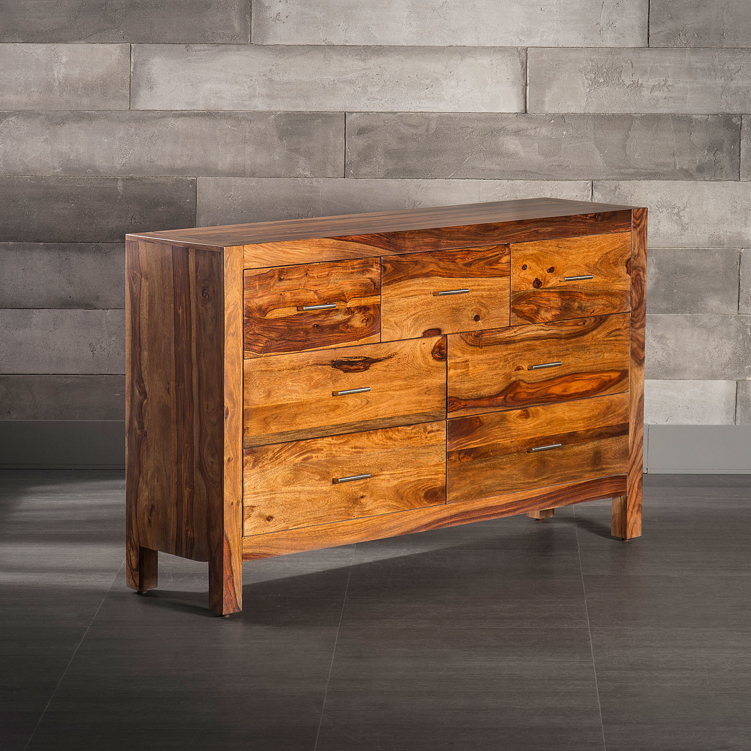 Large Andie 7 Drawers Rosewood Dresser // Light Brown - ARTEMANO ...