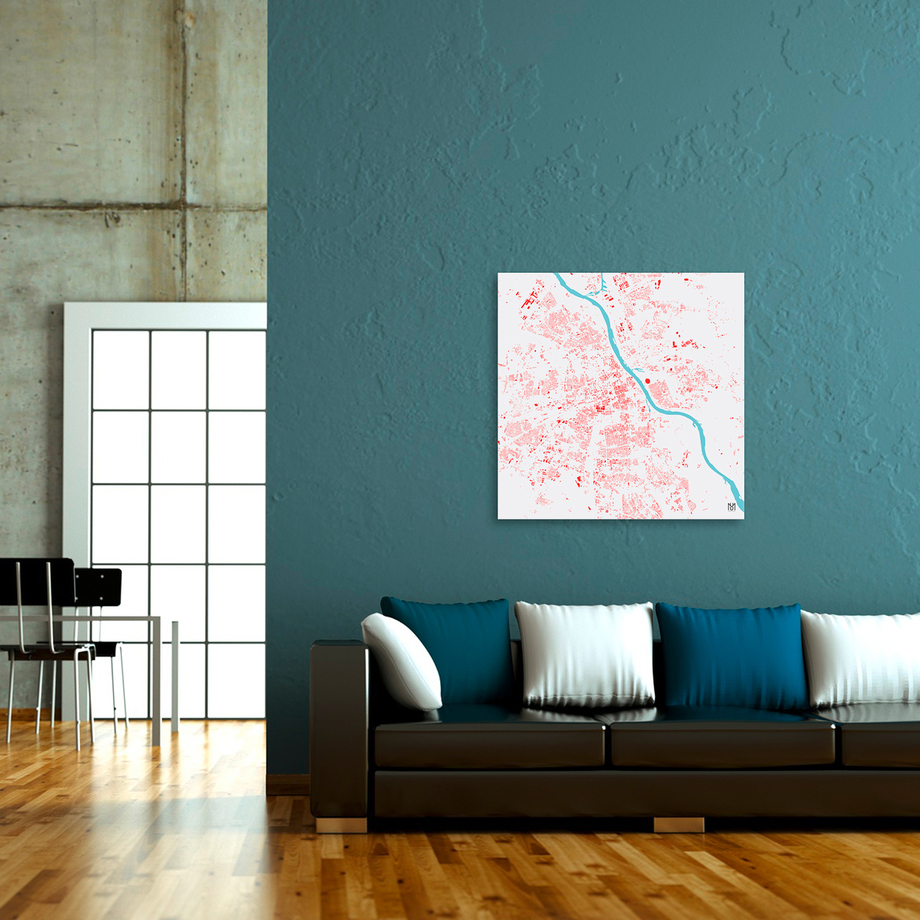 Urban Maps - Geography On Canvas - Touch of Modern