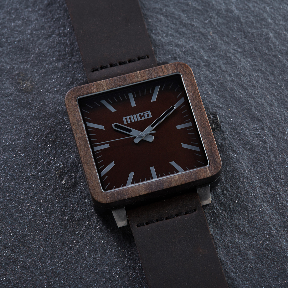 Mica Move - Steel Watches, Wooden Bezels - Touch of Modern