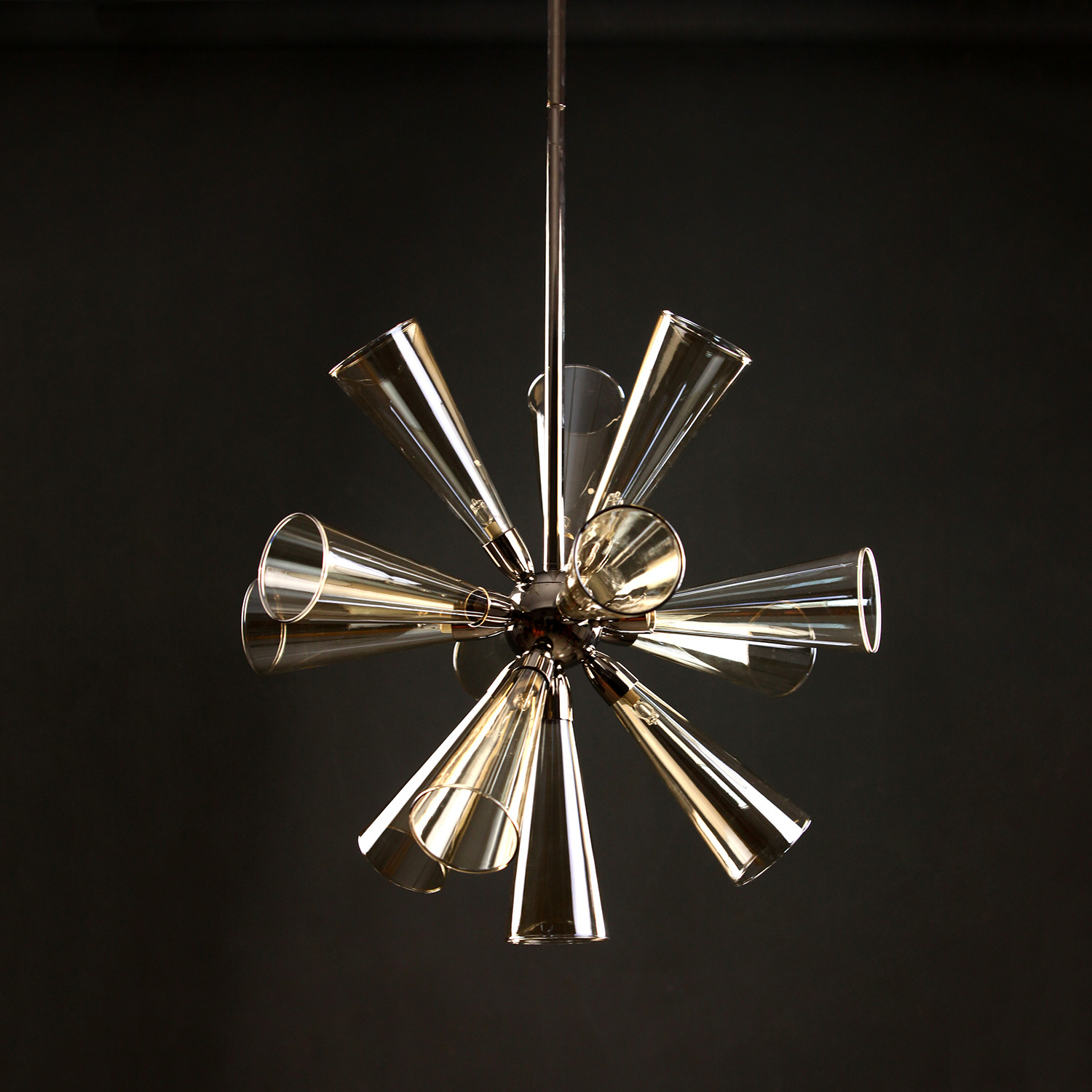 Flute Chandelier - Viz Glass - Touch of Modern