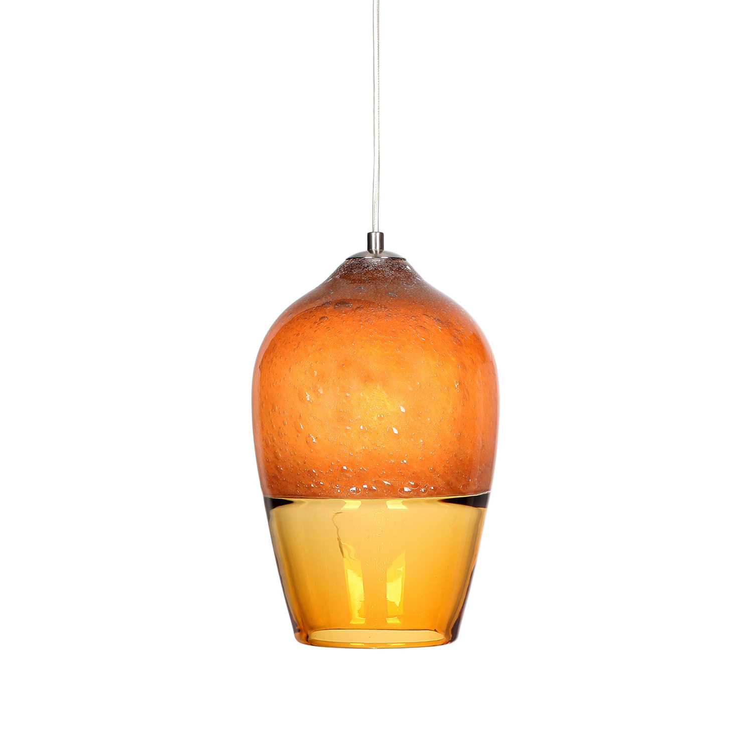 Encalmo Pendant // Long (Amber + Clear) - Viz Glass - Touch of Modern