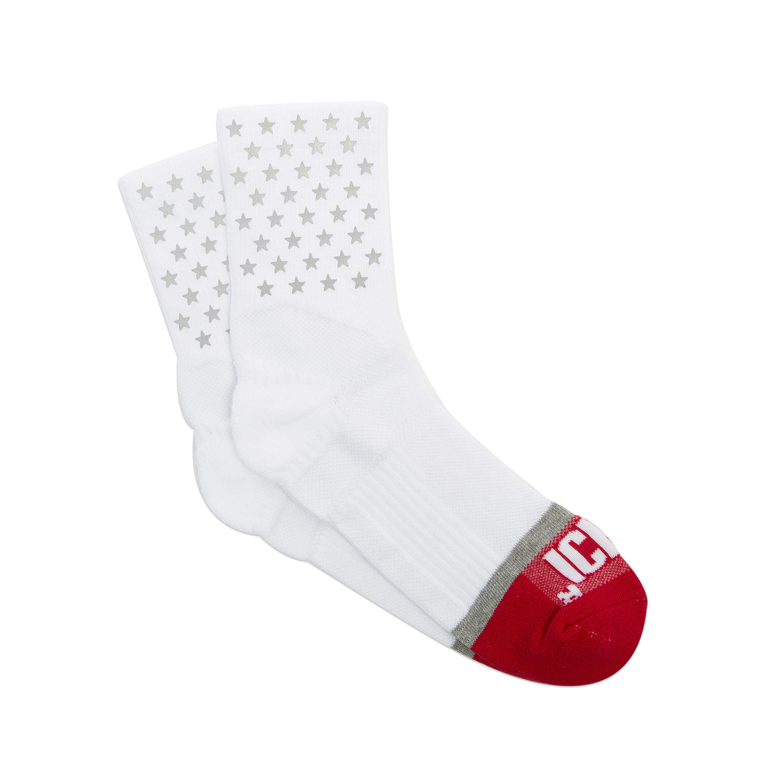 Quarter Ankle Stars Sock // White - ICNY Sport - Touch of Modern