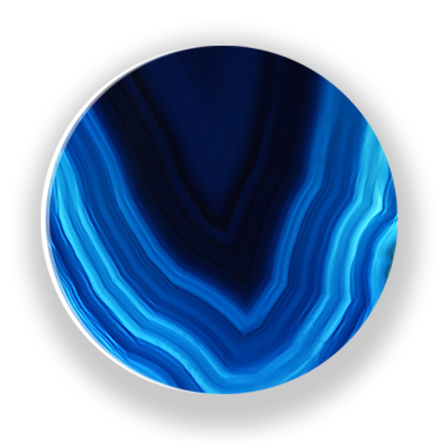 Geode // Valley of the Blue (Mini - 12"W x 12"H x 1"D) - Two Palms Art ...