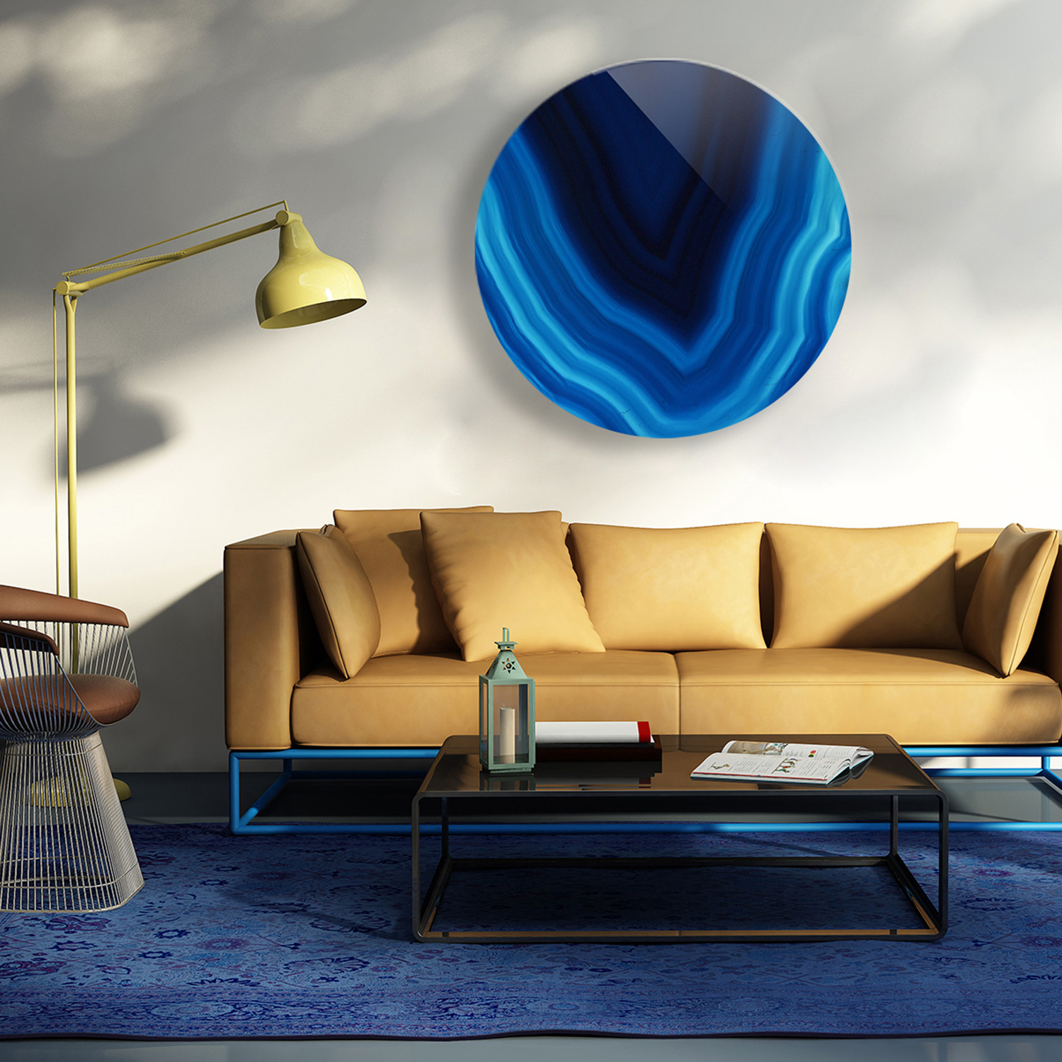 Geode // Valley of the Blue (Mini - 12"W x 12"H x 1"D) - Two Palms Art ...