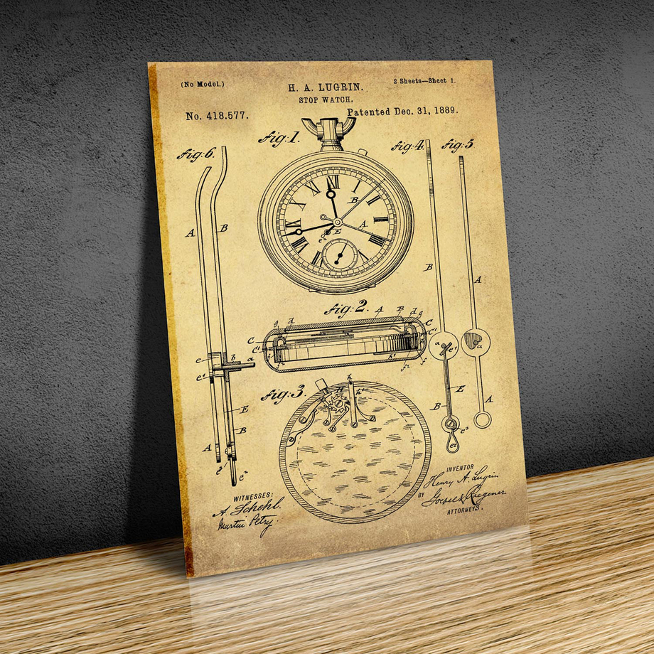 Patent Watch Prints - Vintage Clockwork Art - Touch of Modern
