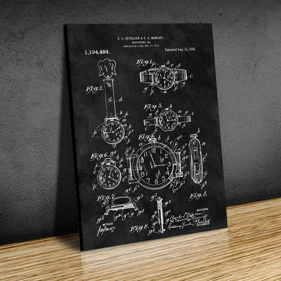 Patent Watch Prints - Vintage Clockwork Art - Touch of Modern