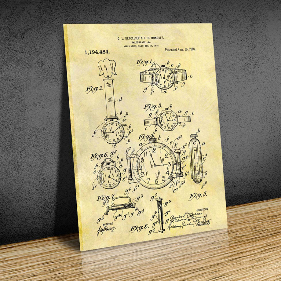 Patent Watch Prints - Vintage Clockwork Art - Touch of Modern