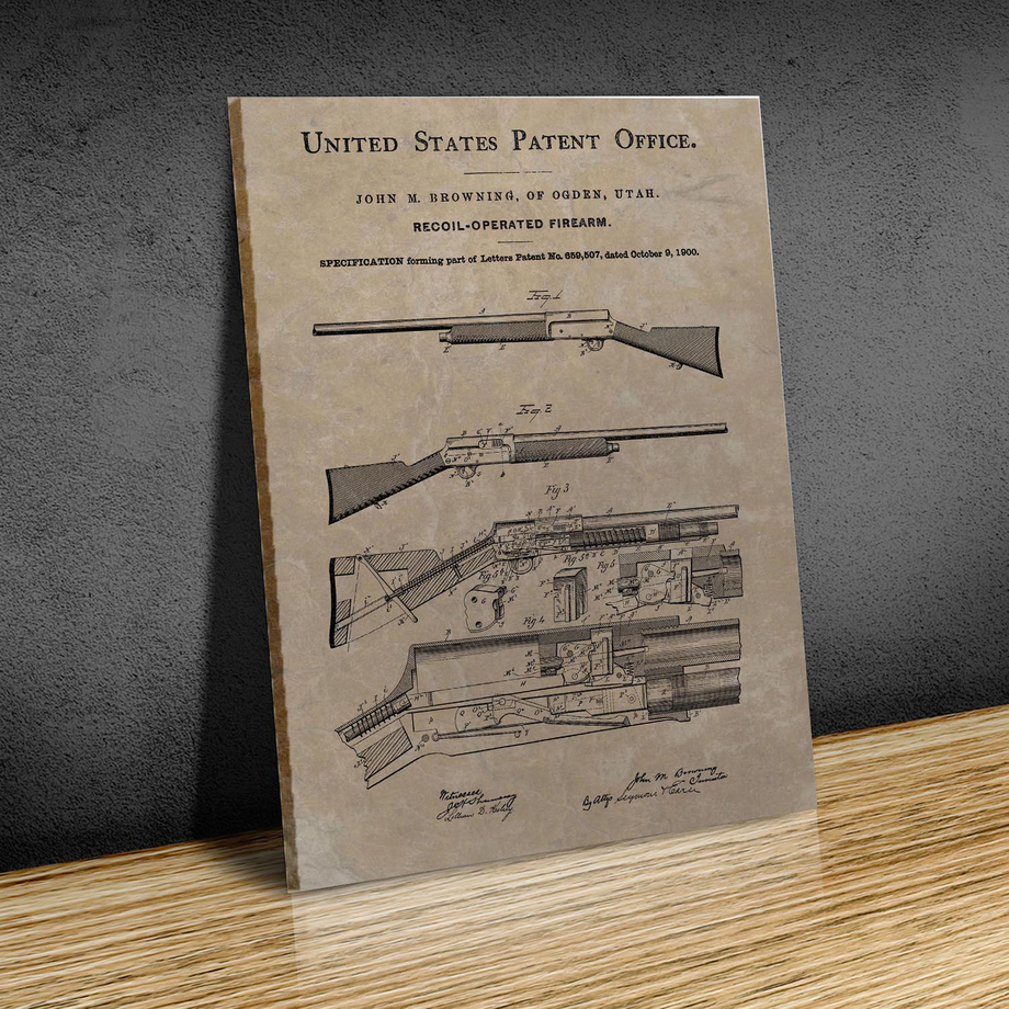 Patent Prints: Guns - Weaponry Canvas + Print Art - Touch of Modern