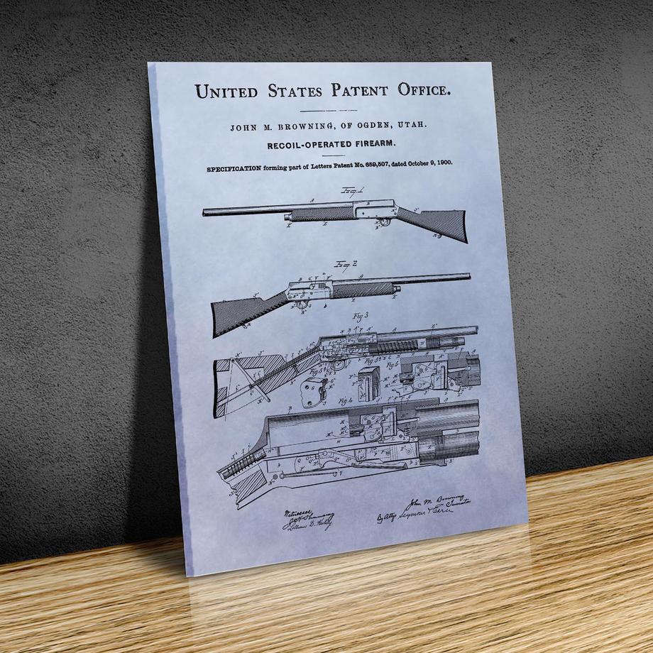 Patent Prints: Guns - Weaponry Canvas + Print Art - Touch of Modern