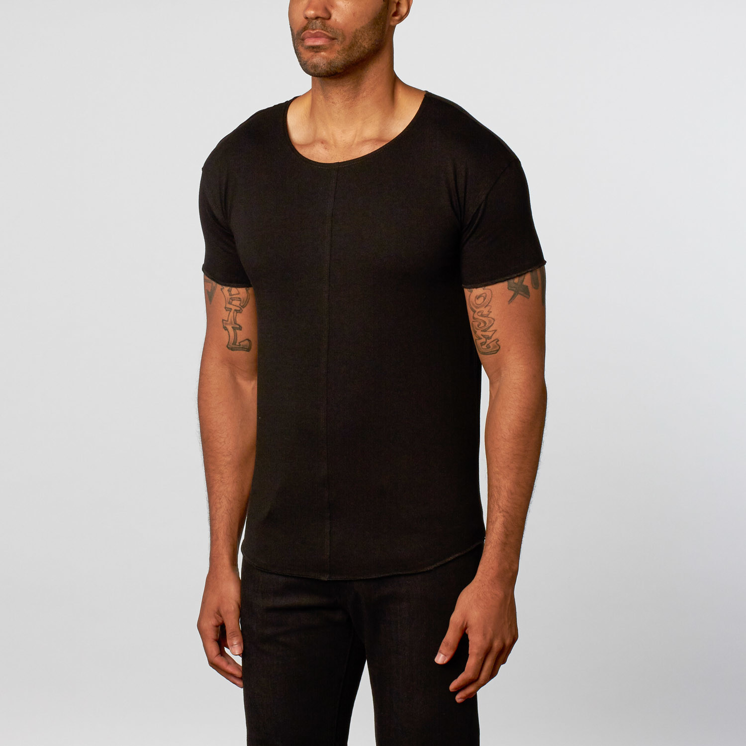 Night Rider Drop Tail Tee // Black (S) - Old Fame - Touch of Modern