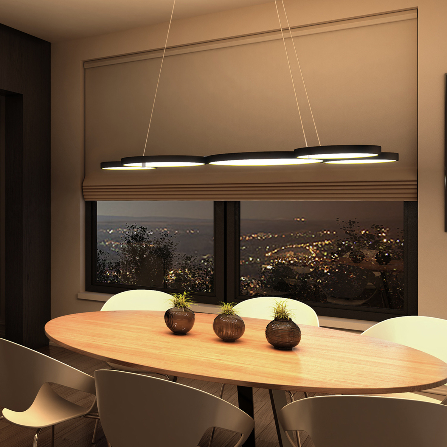 Capella // Chain Disk Ceiling Fixture (Satin Nickel) - VONN - Touch of ...