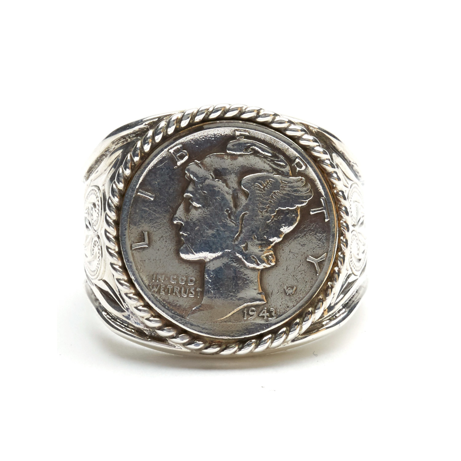 Large Mercury Dime Silver Ring (Size 7) - Maxi Hawaii - Touch of Modern