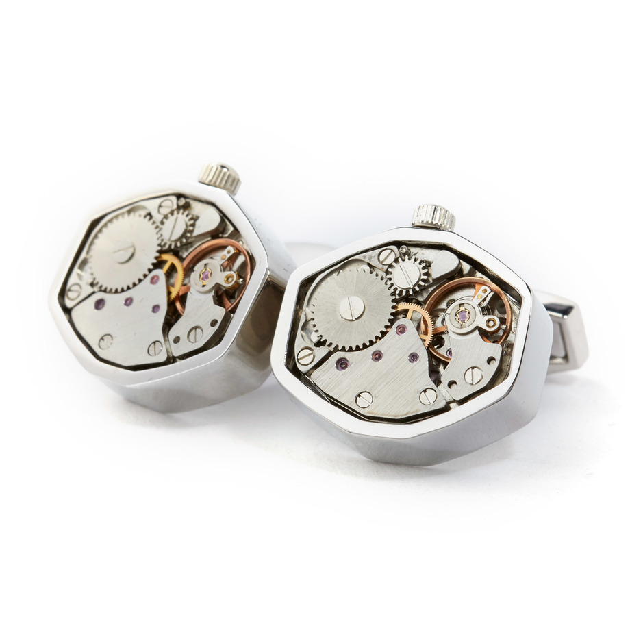 Skeleton Watch Cufflinks - Cufflinks With Moving Parts - Touch of Modern