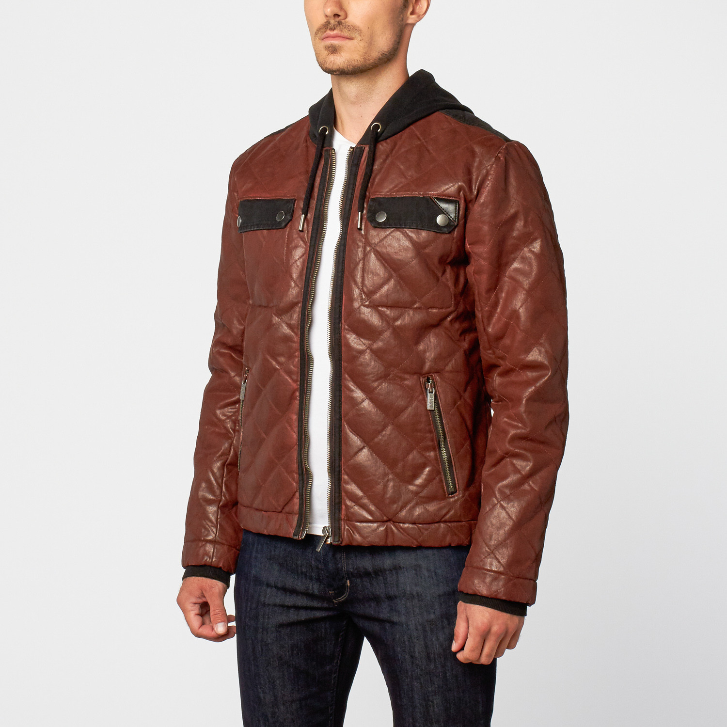 Double Cross Jacket // Oxblood + Black (2XL) - Bravery For All - Touch ...