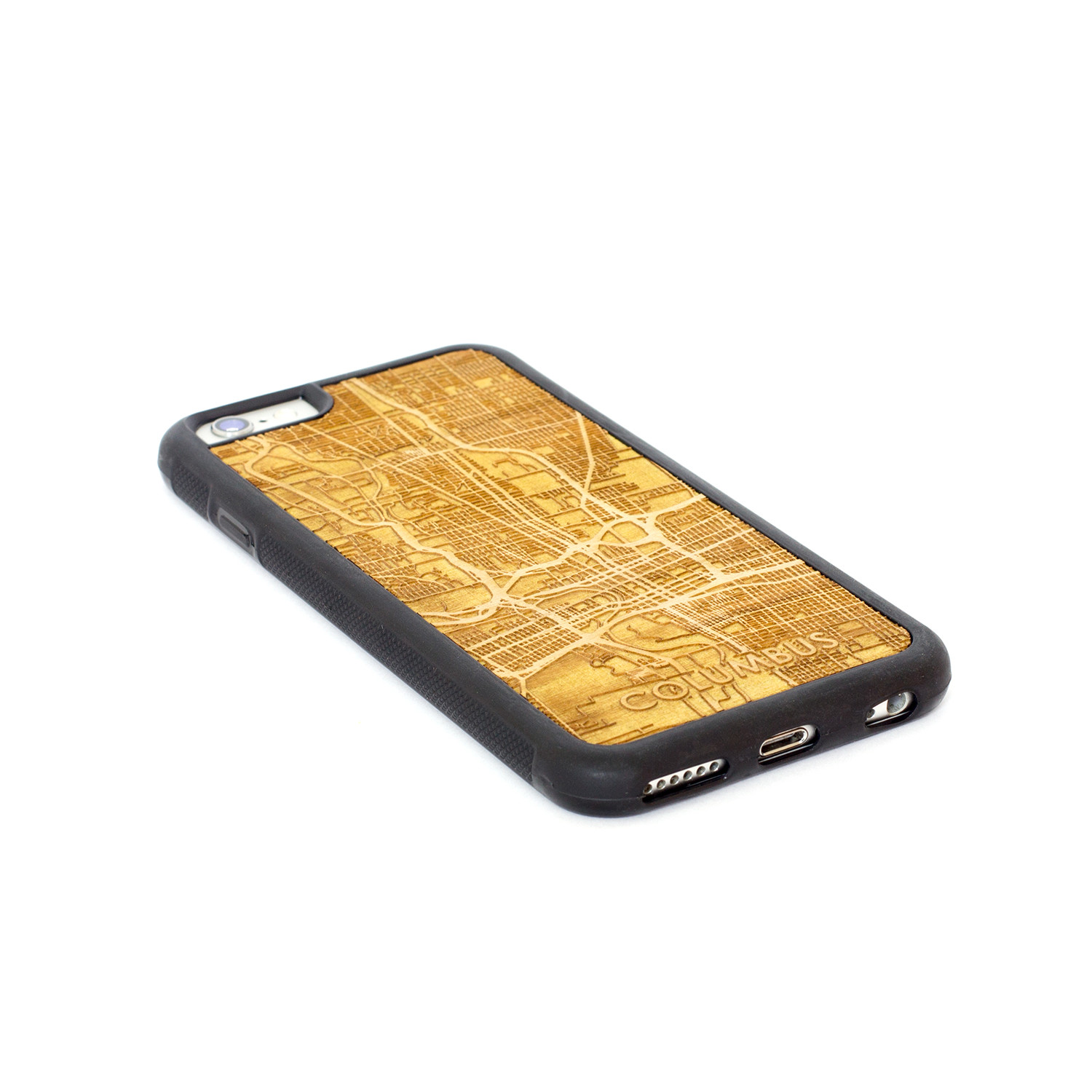 Engraved Wooden Case // Columbus (iPhone 5/SE) - Cut Map - Touch of Modern