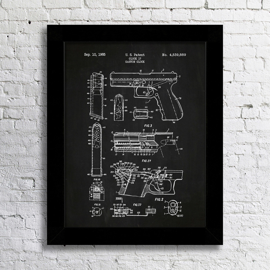 Gun Patent Prints - Hand Screened Prints - Touch of Modern