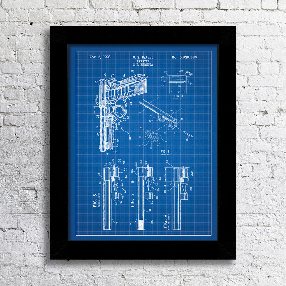Gun Patent Prints - Hand Screened Prints - Touch of Modern