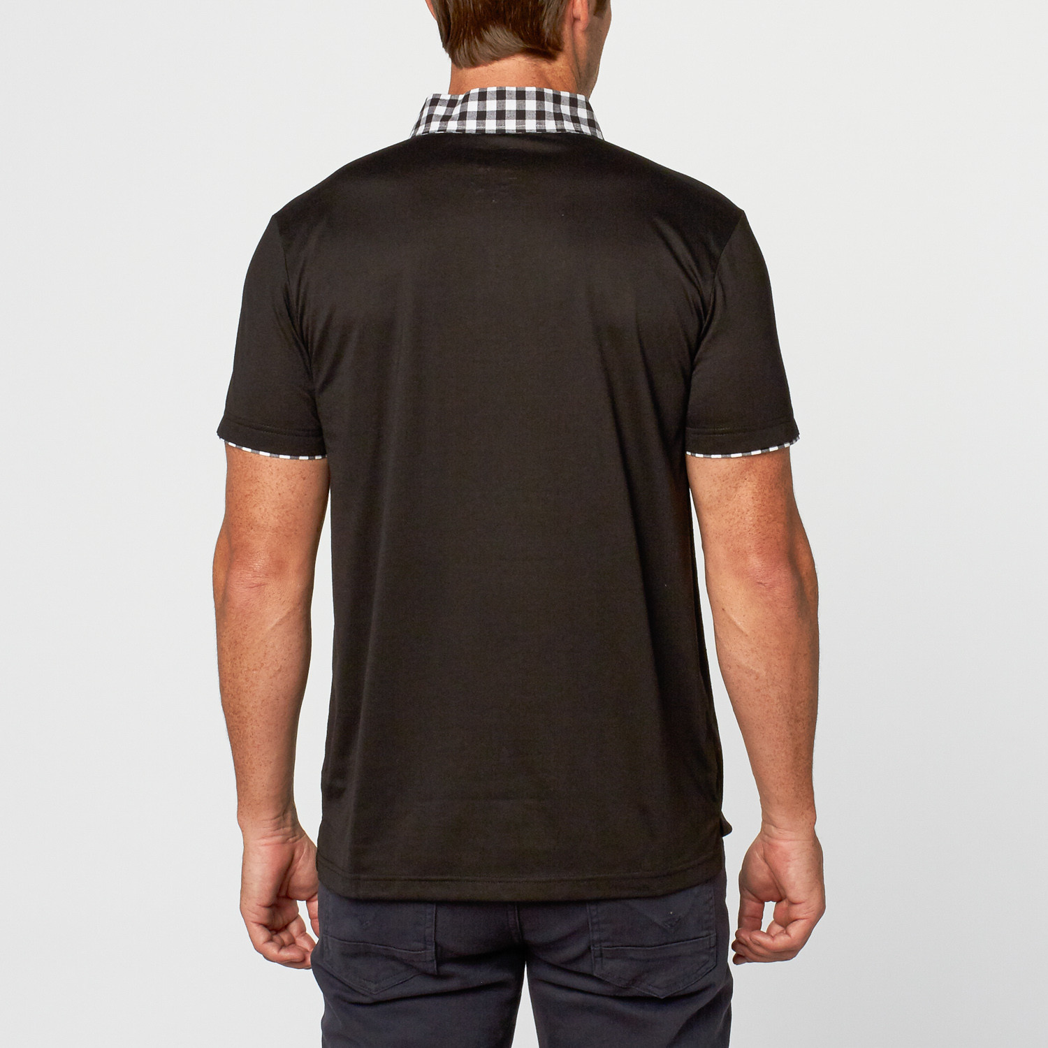 Nicolas Plaid Polo // Black (M) - Filthy Etiquette - Touch of Modern