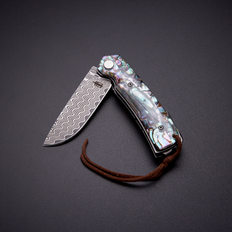 BucknBear - Abalone & Damascus Folding Knives - Touch of Modern