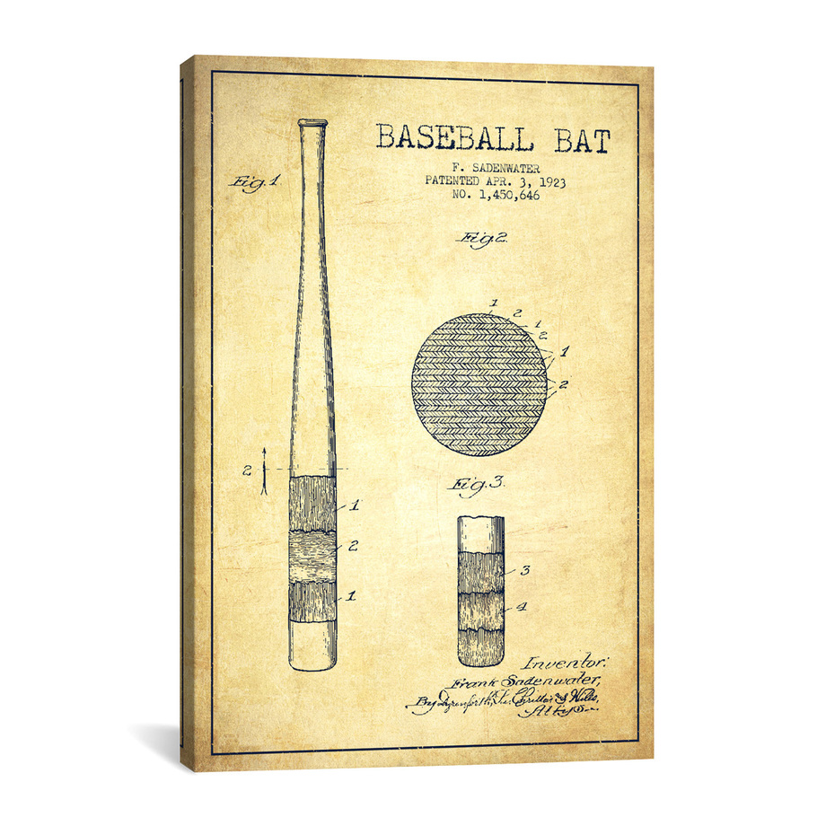 Baseball Patents - History On Canvas - Touch of Modern