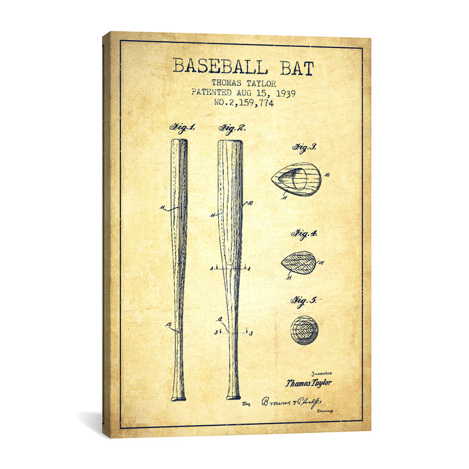 Baseball Patents - History On Canvas - Touch of Modern