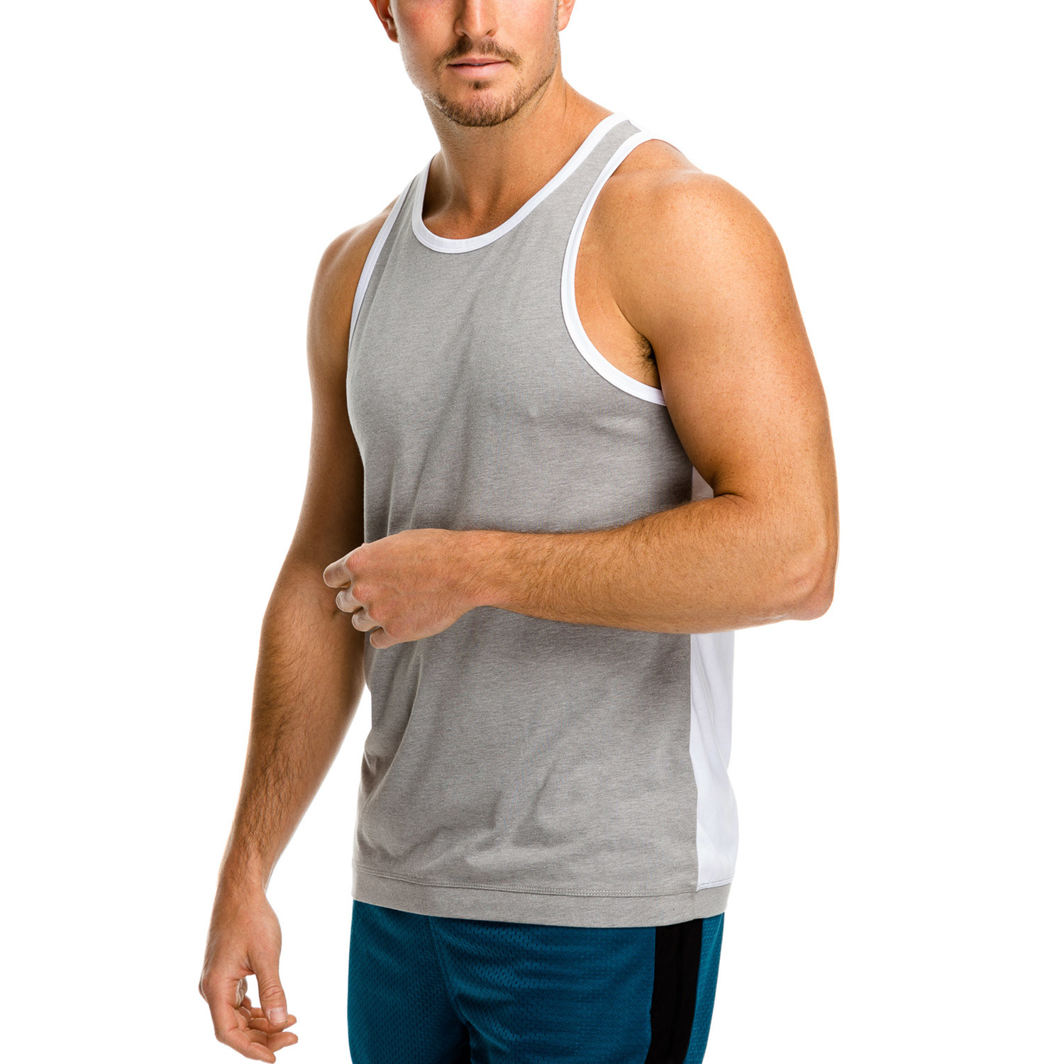 Halfback Tank // Grey + White (XS) - Teamm8 - Touch of Modern