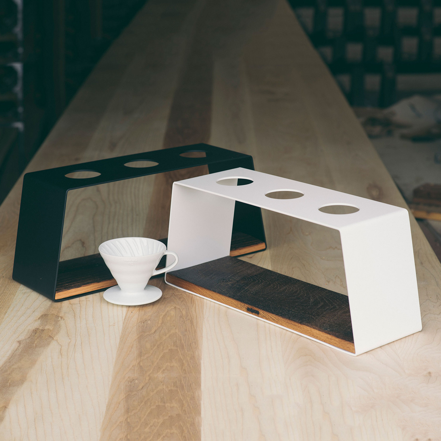 Triple Pour Over Stand (Raw) - JM & Sons - Touch of Modern