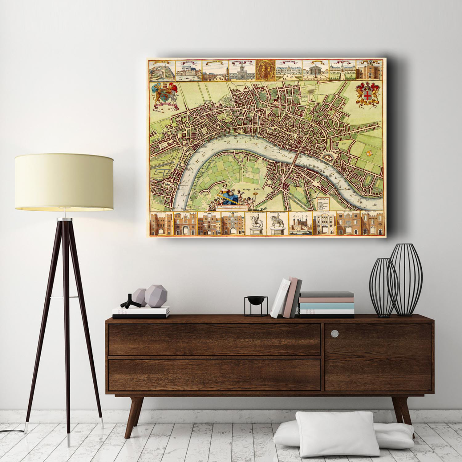 17th Century London (18"W x 24"H // Paper) - Antique Maps - Touch of Modern
