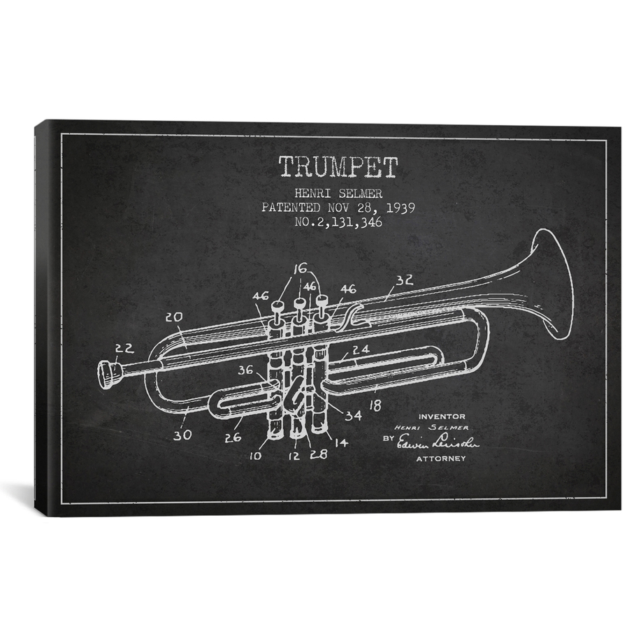 Music Patents - Vintage Canvas Prints - Touch of Modern