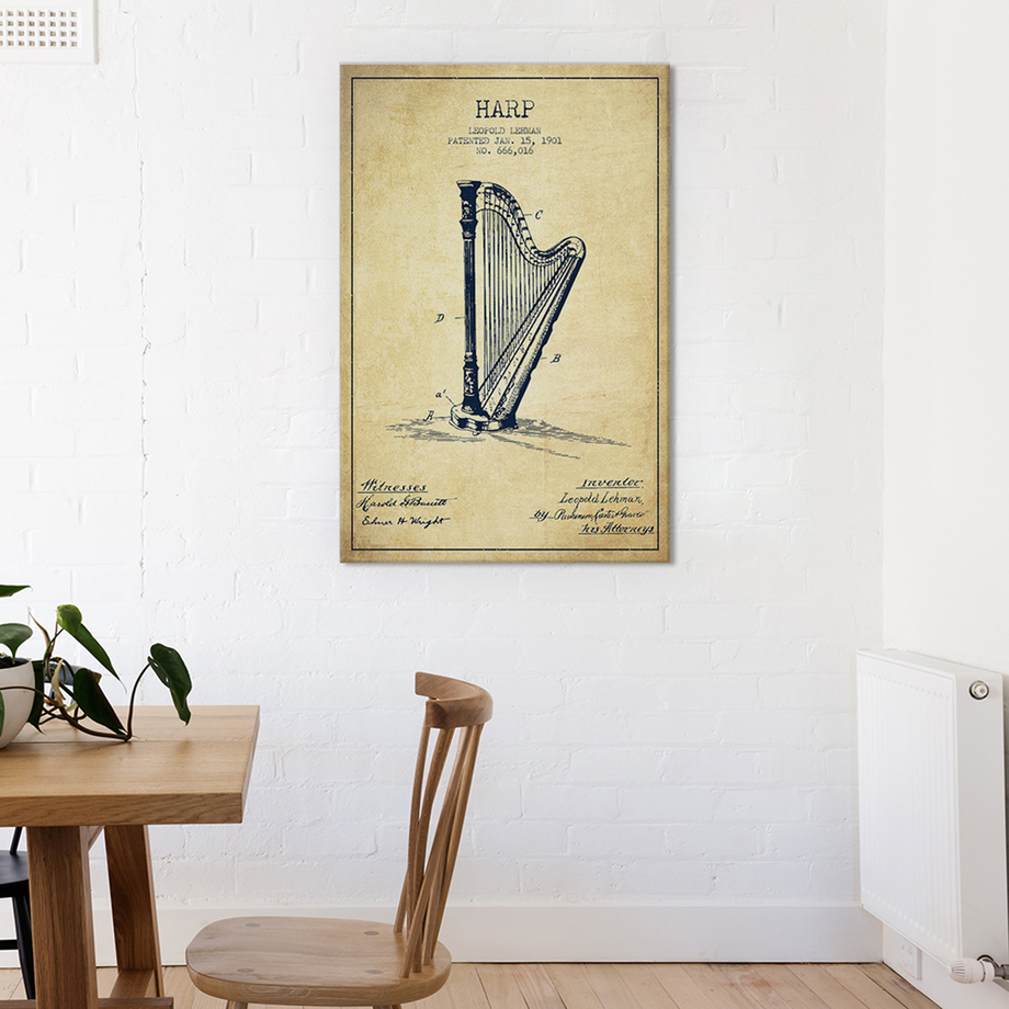 Music Patents - Vintage Canvas Prints - Touch of Modern