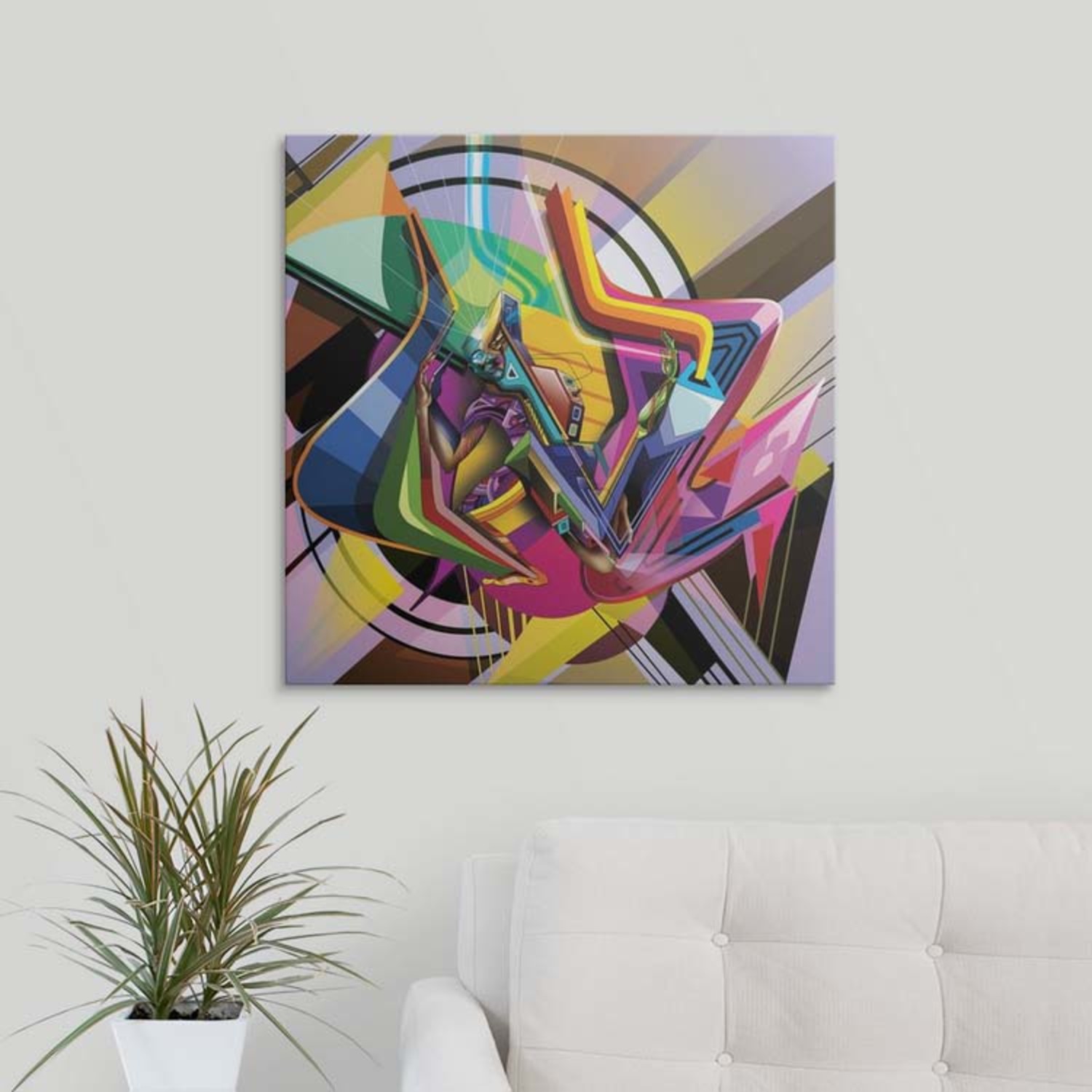 Abstract Thinking (24"L x 24"H x 1.25"D) - Geometric Abstracts - Touch ...