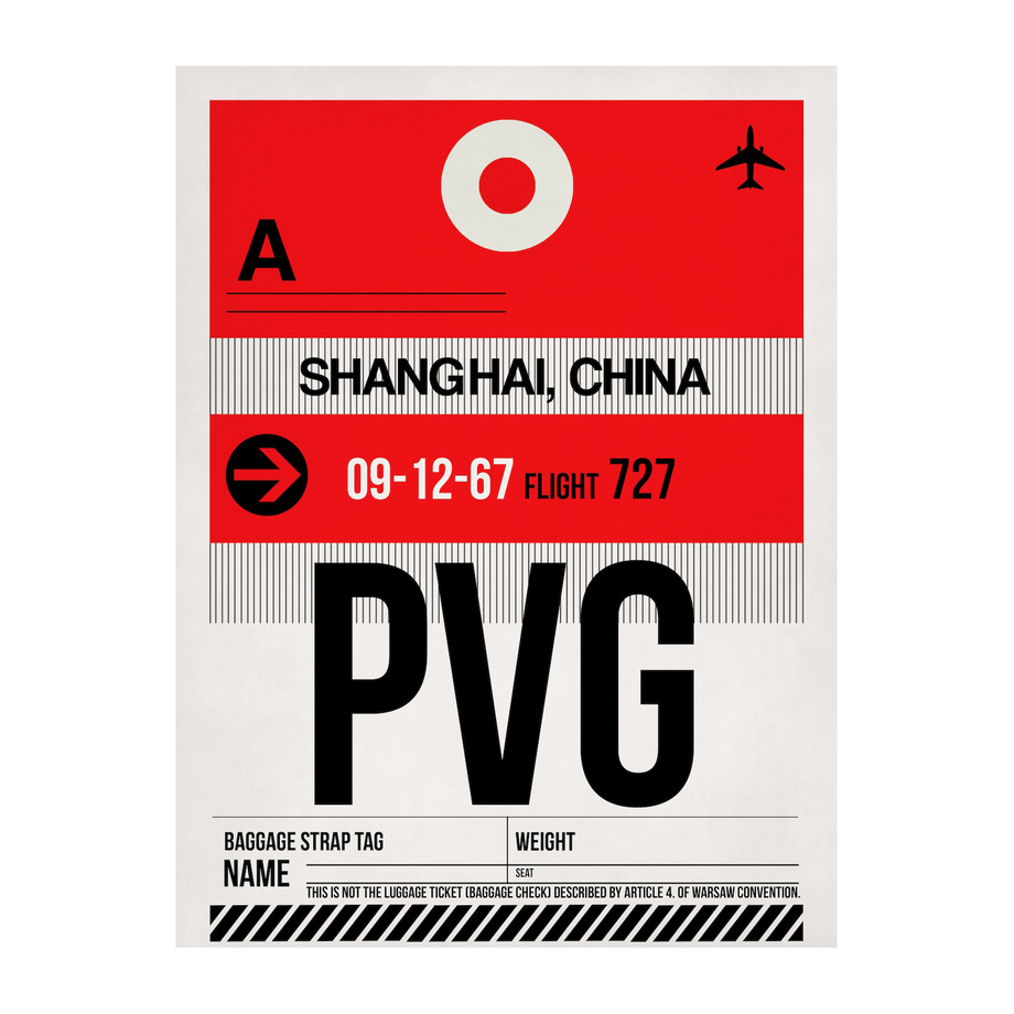 Airport Tags - Travel-Inspired Typography Prints - Touch of Modern
