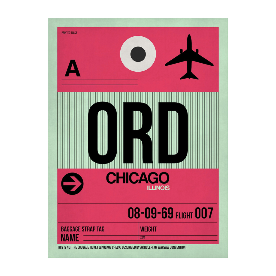 Airport Tags - Travel-Inspired Typography Prints - Touch of Modern