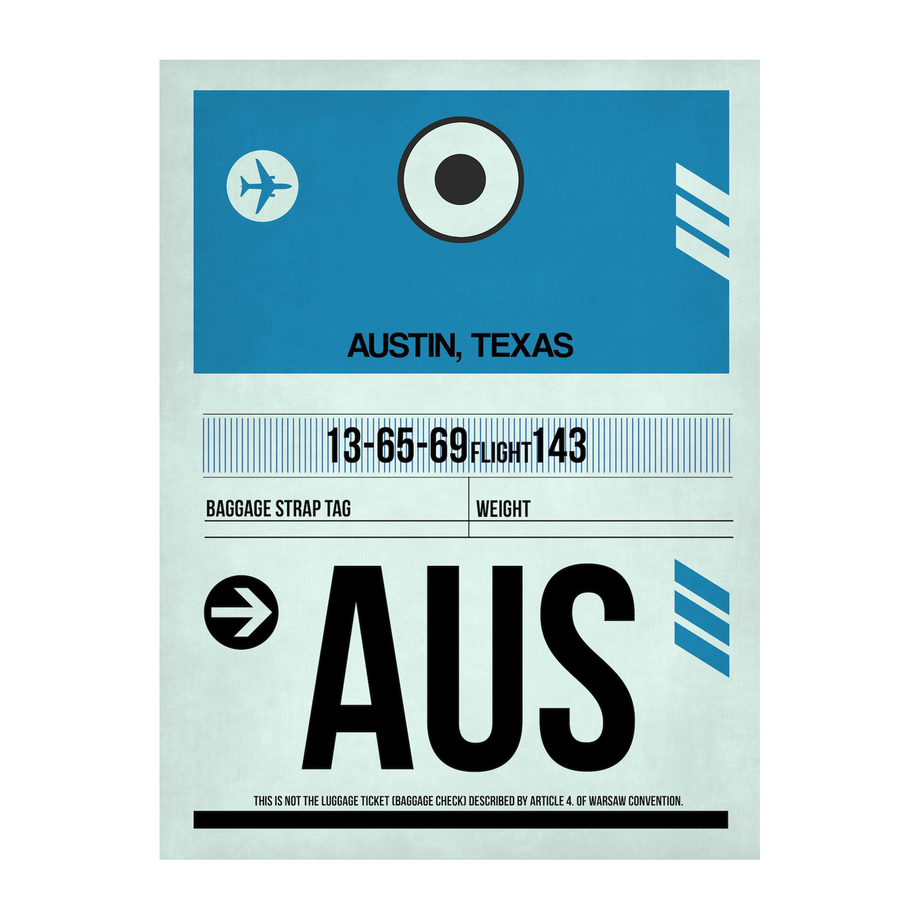 Airport Tags - Travel-Inspired Typography Prints - Touch of Modern