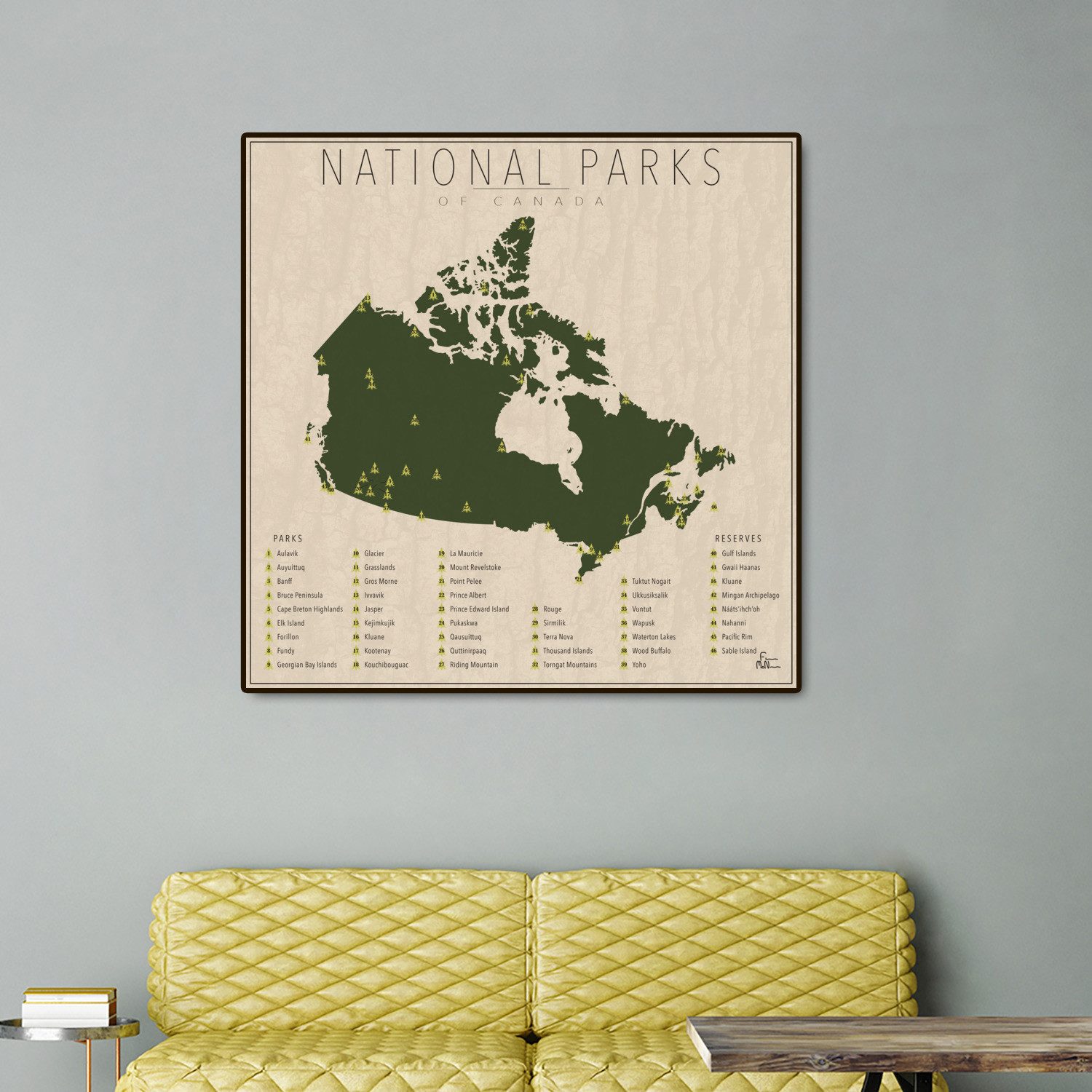 National Parks of Canada (16"W x 16"H x 1.5"D) - Finlay McNevin - Touch ...